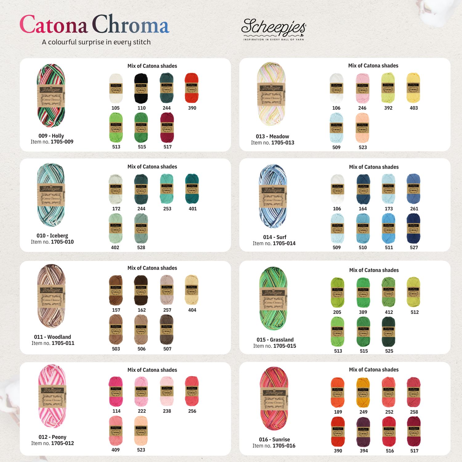 Scheepjes Catona - fingering cotton yarn knit / crochet